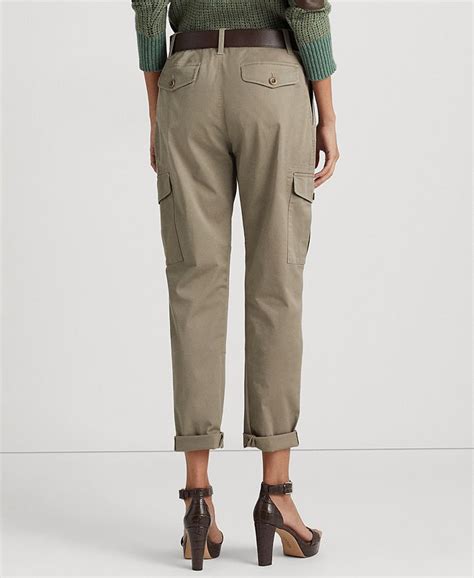 Lauren Ralph Lauren Micro Sanded Twill Cargo Pants Macys