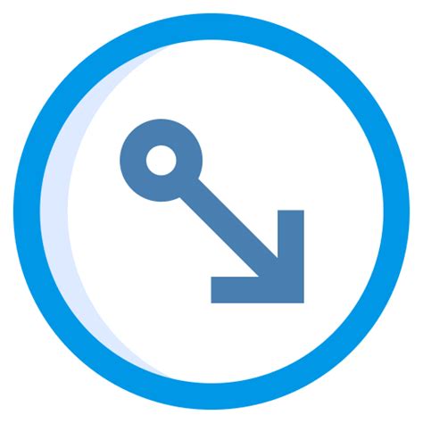 Diagonal Arrow Generic Blue Icon