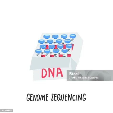 손으로 그린 게놈 시퀀싱 그림입니다 인간의 Dna 연구 기술 기호입니다 유전체학에 대한 스톡 벡터 아트 및 기타 이미지