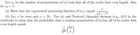 An 2 Let Be The Number Of Permutations Of N Such