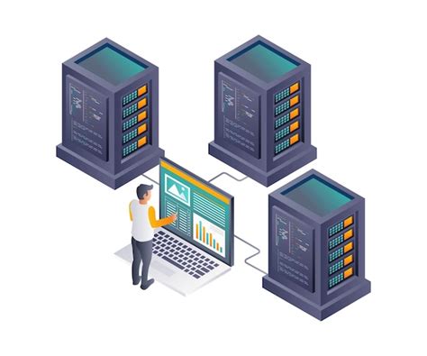 Premium Vector Security Management In Technological Server Maintenance