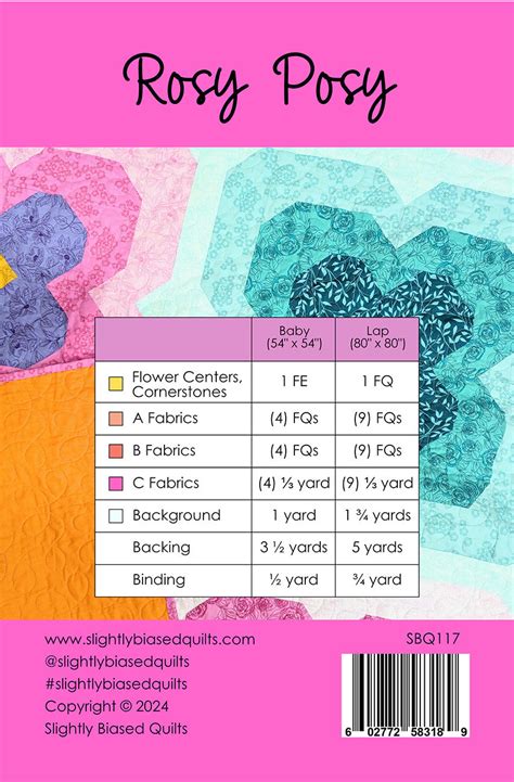 Rosy Posey Quilt Pattern Quilting Books Patterns And Notions