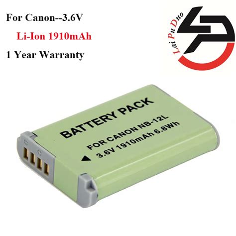 New 1910mah High Quality Replacement Camera Battery For Canon NB 12L NB12L N100 CB 2LGE For