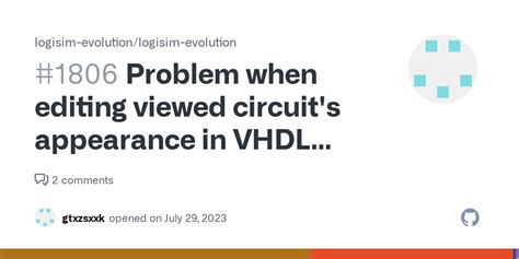 Problem When Editing Viewed Circuits Appearance In Vhdl Code Mode