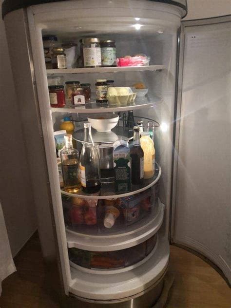 Revolving Shelves Refrigerator For Easy Access
