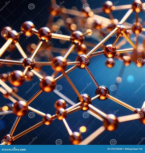 Model Of Molecular Structure Chemistry Representation Of Molecule Stock Illustration