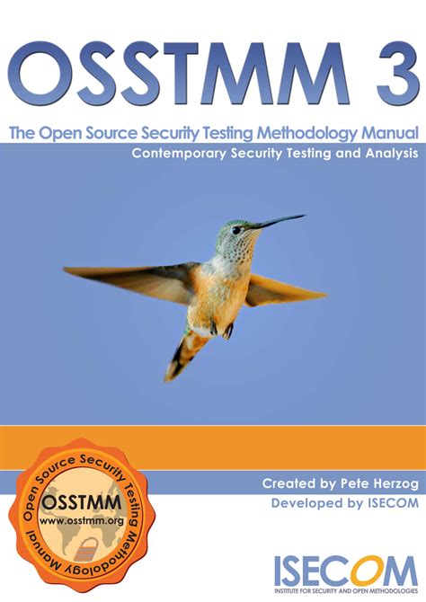 osstmm 3 the open source security testing methodology manual docslib
