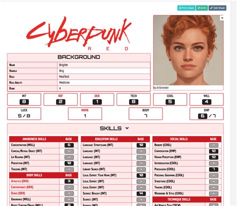 Cyberpunk Red Character Manager Ready To Use On World Anvil World Anvil Blog