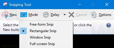 Updated Snipping Tool In Windows Build