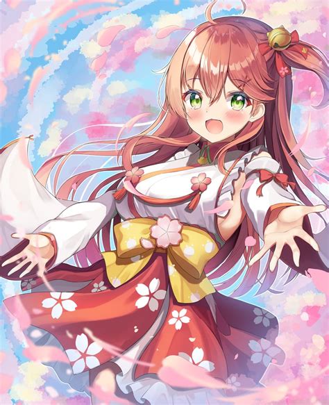 Sakura Miko And Sakura Miko Hololive Drawn By Rappi Danbooru