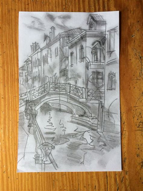 Τοπιο με μολυβι στην Βενετια Art Male Sketch Male