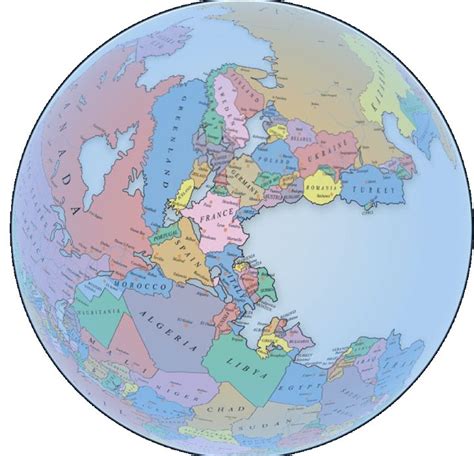 Interactive Pangaea Map With Modern International Borders Detailed