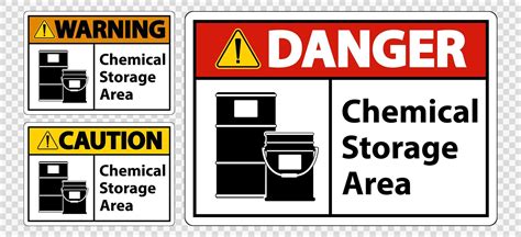 Chemical Storage Area Sign Set Storage Area Chemical Signs