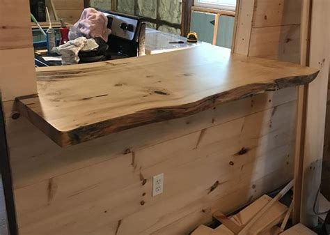 Live Edge Pine Pass Through Countertop Saratoga County Charlton Ny
