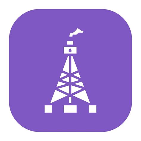 Иллюстрация вектора нефтяной башни Премиум векторы
