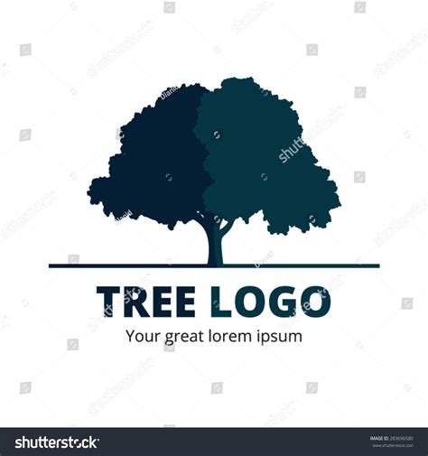 Circle Tree Vector Logo Design Stock Vector Royalty Free Shutterstock
