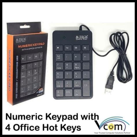 jual m tech numeric keyboard usb keypad numerik numpad wired wireless