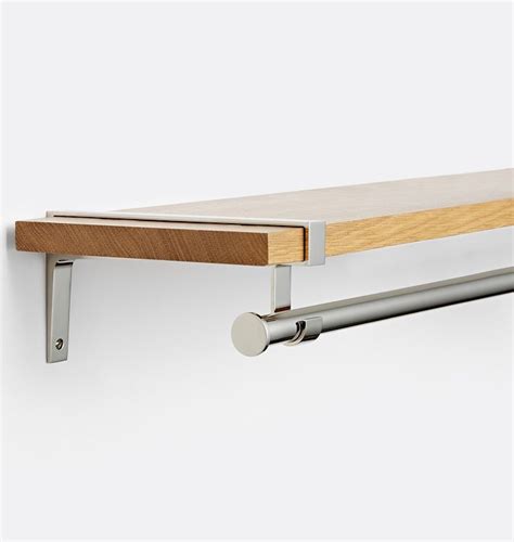 Strap Shelf Brackets Set Of 2 With Shelf And Rod Interior Design