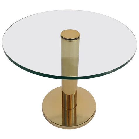 Brass And Glass Side Table By Pace Collection For Sale At 1stdibs