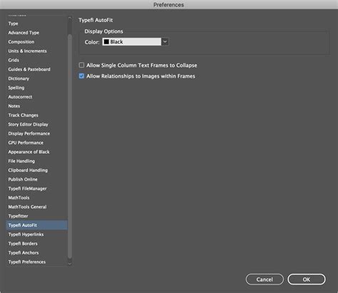 Create A Typefi Autofit Relationship Typefi Support