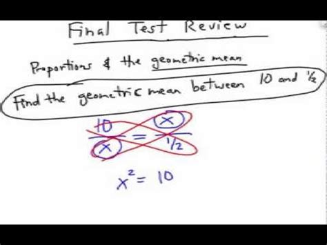 How To Find The Geometric Mean Youtube