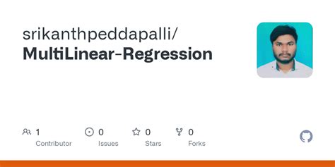 Github Srikanthpeddapallimultilinear Regression