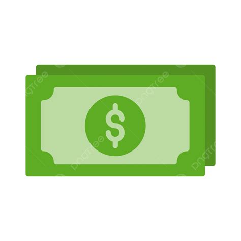 Icono Plano De Dinero Vector Png Billete Monedas Dólar Png Y Vector