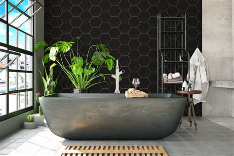 Hexley Graphite 10″ Matte Hexagon Porcelain Tile