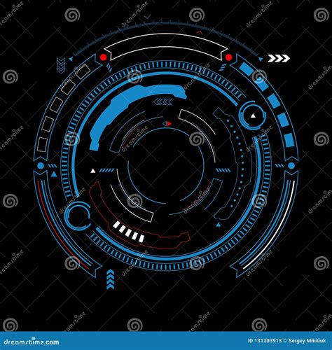 Sci Fi Futuristic User Interface Stock Vector Illustration Of Science