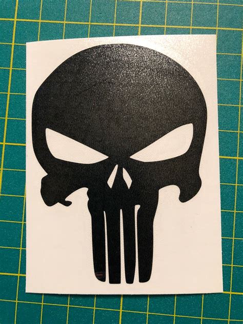 Punisher Skull Vinyl Decal Sticker Multiple Sizes And Colors Etsy