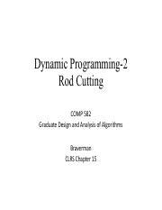 Maximizing Profit Rod Cutting Techniques For Company X Course Hero