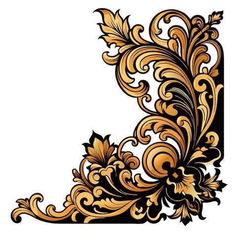 Premium Vector Ornate Golden Floral Corner Design
