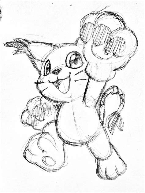 Smol Doggo Writer On Twitter Rt Dokotroopi Tailmon Sketches