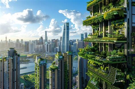 Premium Photo Witness The Transformation Of Urban Spaces Into Su Generative Ai