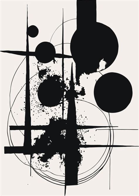 Abstract Geometric Composition In Black And White 62676923 Vector Art At Vecteezy
