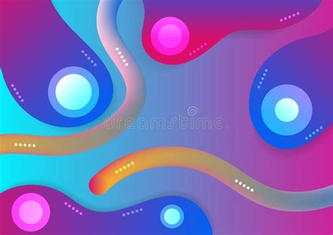 Flowing Smooth Wave Pattern And 3d Line On Blue And Pink Color