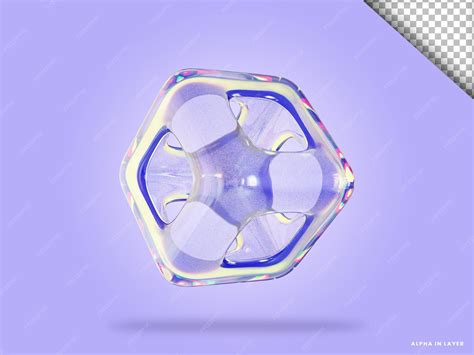 Dispersion Glass Abstract Shape 3d Illustration Premium Psd