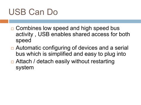 Universal Serial Bus USB PPTX