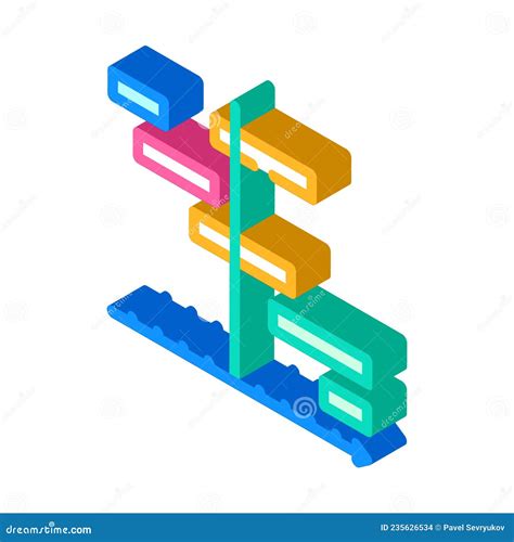 Separation Of Tasks Isometric Icon Vector Illustration Stock Vector Illustration Of Mobile