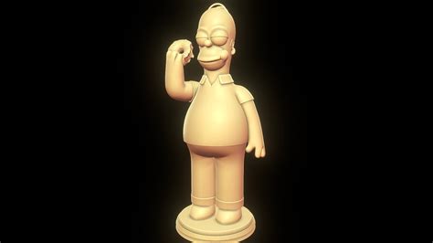 Homer Simpson Eating Donut 3d Print Buy Royalty Free 3d Model By 💎