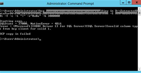 Dineshs Blog Being Compiled Bcp Error Invalid Column Type From Bcp Client For