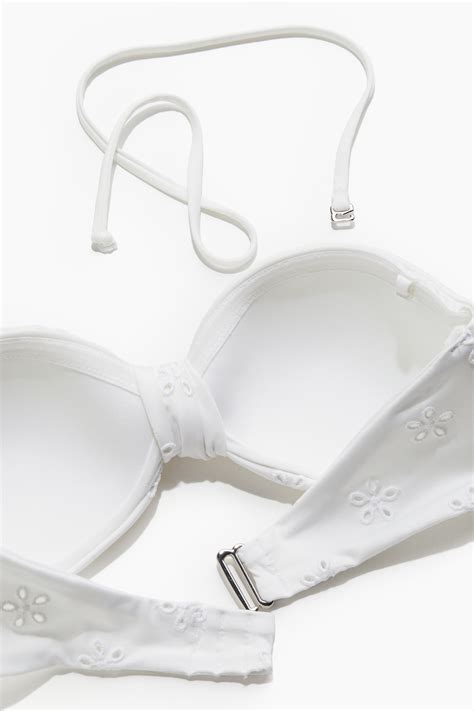 Padded Bandeau Bikini Top White Ladies Handm Gb