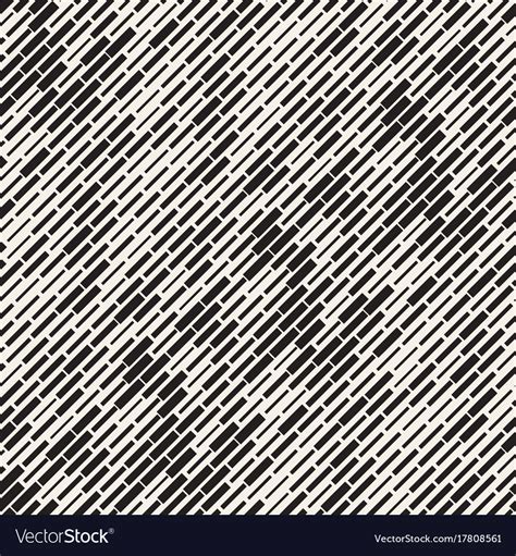 Seamless Black And White Irregular Dash Royalty Free Vector
