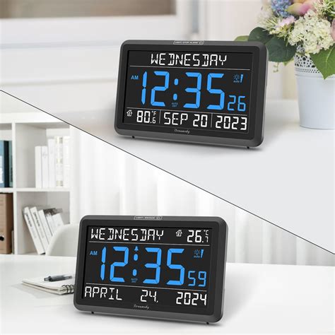 Amazon Dreamsky Digital Clock With Date And Day Of Week Home