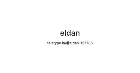 Eldan — Teletype