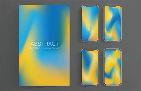 Abstract Colorful Gradient Screens Set Background For Mobile Phones And Mobile App And Tablet