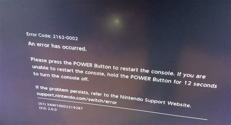 Nintendo Switch Error Code 2162 0002 Repair Repair Wiki