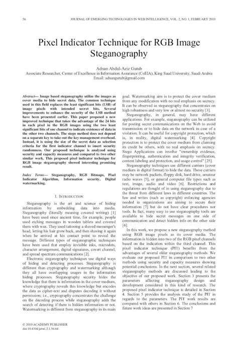 pdf pixel indicator technique for rgb image steganography©ganographie