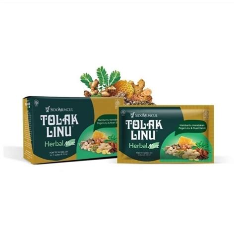 Jual Tolak Angin Linu Herbal Mint 1 Sachet Meredakan Pegel Linu