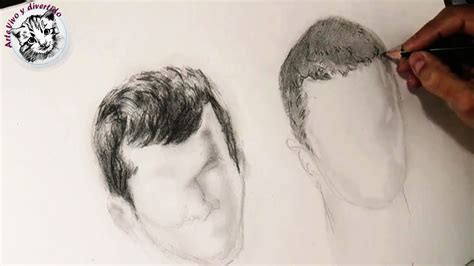 Como Dibujar El Pelo A Lápiz El Cabello De Los Chicos O Corto Paso A